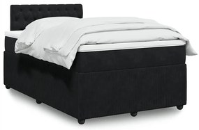 Box spring postel s matrací černá 120 x 190 cm samet 3289994