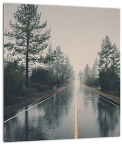 Obraz silnice v dešti (30x30 cm)