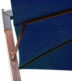 Závěsný slunečník s dřevěnou tyčí Ø 300 cm Dekorhome Modrá