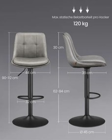 Set dvou barových židlí LJB095G01