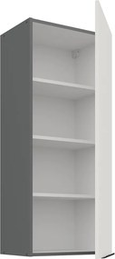 ARIA aw | horní skříňka 45 G-108 1F policová | 45 cm | EXTRA VYSOKÁ | ANTI FINGERPRINT povrch | antracit/bílá
