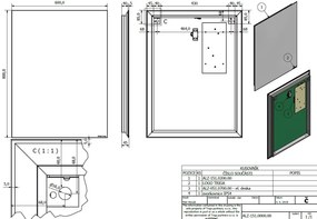 HOPA Zrcadlo s LED osvětlením BLANICE Rozměr A - 120 cm, Rozměr B - 4.5 cm, Rozměr C - 60 cm - ZRBLAN6012