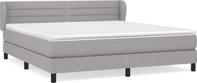 Box spring postel s matrací světle šedá 160 x 200 cm textil 3126333