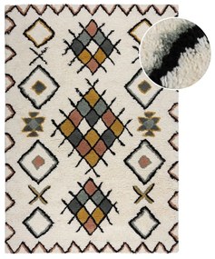 Krémový ručně tkaný vlněný koberec 120x170 cm Moroccan Midar – Flair Rugs