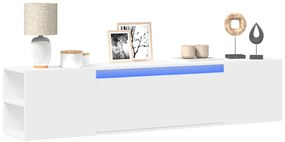 Nástěnná TV skříňka s LED bílá 180 x 31 x 39,5 cm 3307954
