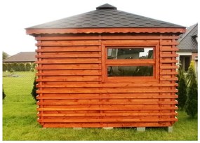 Dřevěný zahradní domek KLASIK D2 4x4m Osobní odběr/vlastní doprava bez montáže  bez terasy