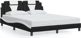 Rám postele Viana s LED bez matrace černý a bílý 160x200 cm 3214034