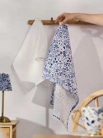 Sinsay - Kuchyňské utěrky s rostlinným motivem sada 2 ks - indigo