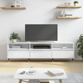 vidaXL TV skříňka 150 x 30 x 44,5 cm kompozitní dřevo [831266] Barva: bílá s vysokým leskem