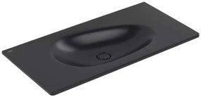Villeroy & Boch Antao - Umyvadlo nábytkové 100x50 cm, bez přepadu, bez otvoru pro baterii, CeramicPlus, Pure Black 4A76A3R7