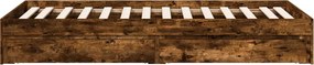 Rám postele se zásuvkami kouřový dub 100 x 200 cm kompozit 3280675