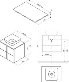 Ravak Balance 1200 120 x 46,5 cm X000001372 deska bílá