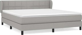 Box spring postel s matrací světle šedá 180 x 200 cm textil 3126261