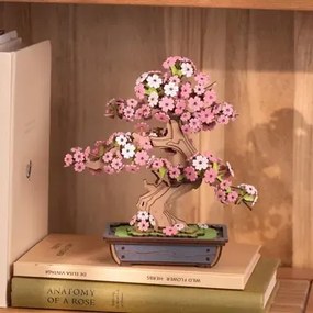 RoboTime 3D dřevěná skládačka Bonsaj sakura