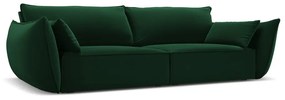 Tmavě zelená sametová pohovka 208 cm Vanda – Mazzini Sofas