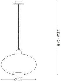 Závěsné svítidlo Ideal Lux Blob SP1 fume' 207995 šedé