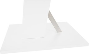 Jídelní stůl, beton / bílá matná, 138x90 cm, BOLAST