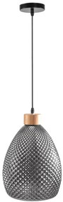 Toolight - Retro skleněná stropní lampa E27 60W APP897-1CP, černá, OSW-05697