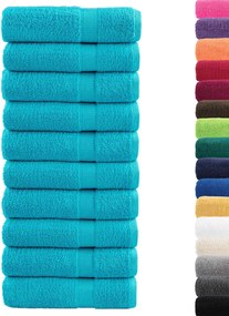 Prémiové osušky SOLUND 10 ks tyrkysové 100x150 cm 600 g/m² 137457
