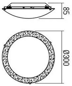 Redo 05-864 - LED Stropní svítidlo ARTEMIS LED/12W/230V pr. 30 cm zlatá