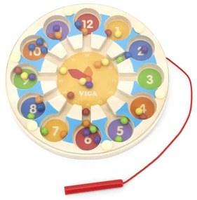 Dřevěné magnetické bludiště Viga 44560 Hodiny