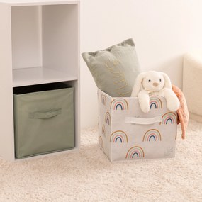 Atmosphera for Kids Úložné boxy na hračky duha zelené 2 ks 29x29x29 cm