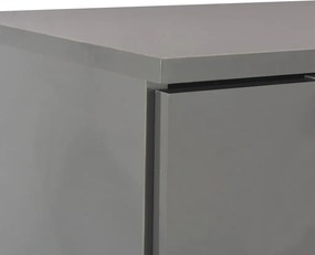 Příborník šedý s vysokým leskem 107x35x80,5 cm 283720