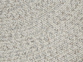 Kusový koberec Braided 105553 Light Melange kruh – na von aj na doma, 150x150 (priemer) kruh, biela, chodba / predsieň, Hanse Home