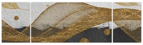 Obraz - Zlaté pírka (170x50 cm)