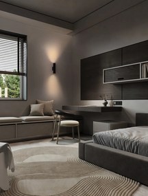 Designové nastěnné svítidlo Mor B Černá