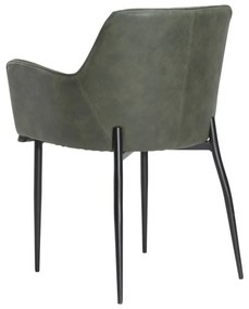 ​​​​​Dan-Form Zelená koženková vintage jídelní židle DAN-FORM Rombo