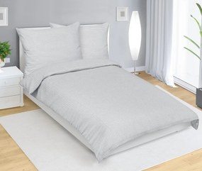 Bellatex Krepové povlečení Šedá,Bílá 140x220 cm, 70x90 cm