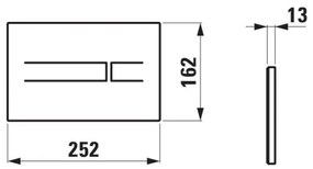 Laufen LIS Bezdotykové ovládací tlačítko, sklo/bílá H8956630000001