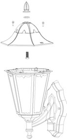 Eglo 93447 - Venkovní nástěnné svítidlo s čidlem NAVEDO 1xE27/60W/230V IP44