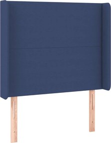 Box spring postel s matrací a LED modrá 90x190 cm textil 3138123