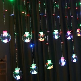 Vánoční světelný řetěz 108 LED Vánoční Koule - 5m