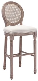Petromila Barové židle 2 ks bílé lněné