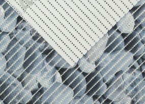 Breno Koupelnová pěnová předložka SOFTY-TEX 79910.7 oblázky, šíře 130 cm, Šedá/Modrá