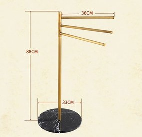 Waterfall Designový kovový držák na ručníky | antický bronz