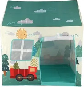 TEDDIES Dětský hrací stan s autíčkem / Dětský stan / 95 x 71 x 105 cm