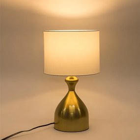 Stolní lampa 1xE27/40W/230V bílá/zlatá
