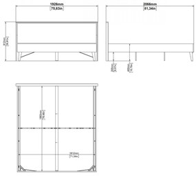 Tvilum Postel Rain 180x200 jackson hickory