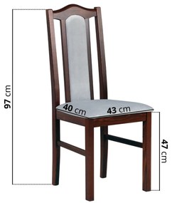 Jídelní židle Lara Zvolte dřevo: Kaštan, Zvolte látku: látka 19b