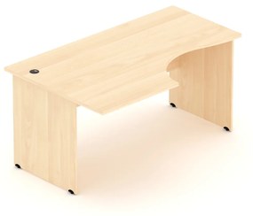 Kancelářský rohový stůl levý Komfort, dřevěná podnož, 160x70/100x76 cm BKA21 12