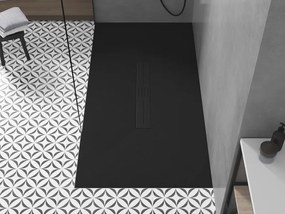 Mexen Toro, SMC obdélníková sprchová vanička 200 x 70 cm, černá, černá krytka, 43707020-B