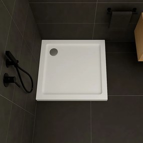 Erga Laos, čtvercová sprchová vanička 90x90x5cm, akrylát, bílá lesklá, ERG-V06-ACR-9090S-WH-CR