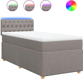 Box spring postel s matrací taupe 90x200 cm textil 3288874