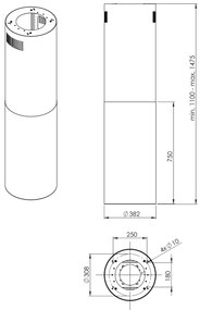 Ciarko Design Odsavač par Ciarko Design Tubus W Long White (CDW3801BL)