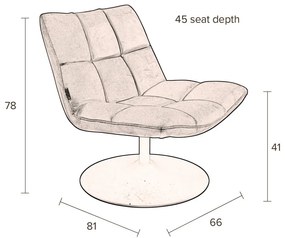 Zelené sametové křeslo Dutchbone Bar