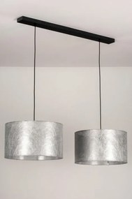 Závěsné designové svítidlo nad jídelní stůl Duo Silver and Black Unima
